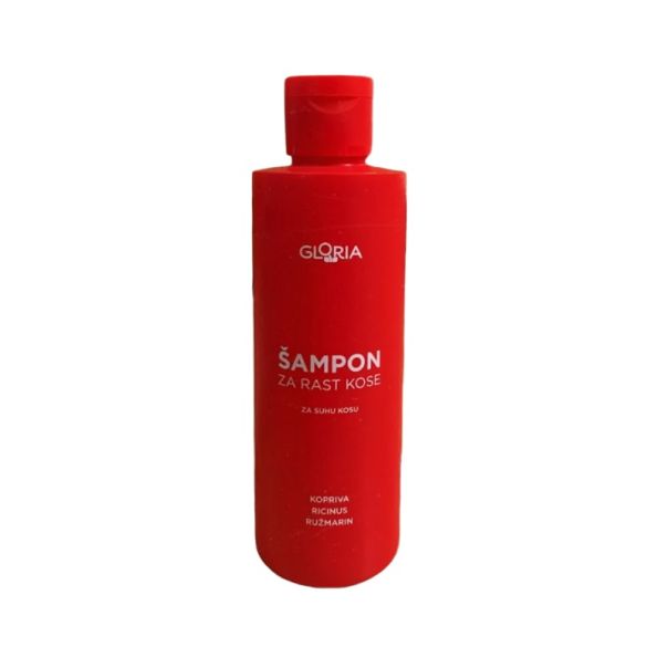 GLORIA Šampon za rast kose, za suvu kosu, 200 ml