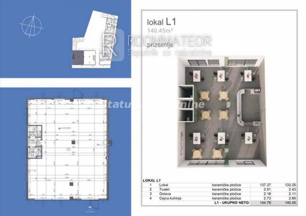 Lokal na prodaju, 145m2, 286.750€