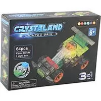 Crystaland prozirne kocke sa svetlom 3u1 go-kart 64 komada