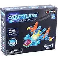 Crystaland prozirne kocke sa svetlom 4u1 avion 48 kocaka