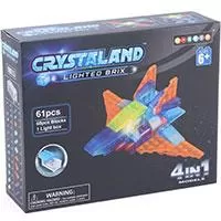 Crystaland prozirne kocke sa svetlom 4u1 spejs šatl 61 kocka