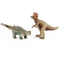 Schleich Figure Dinosaurusi - Saichania i Giganotosaurus, mali 41426