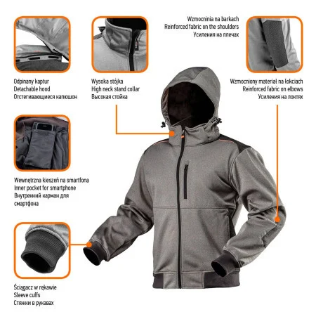 Neo tools jakna softshell troslojna M ( 81-551-M )
