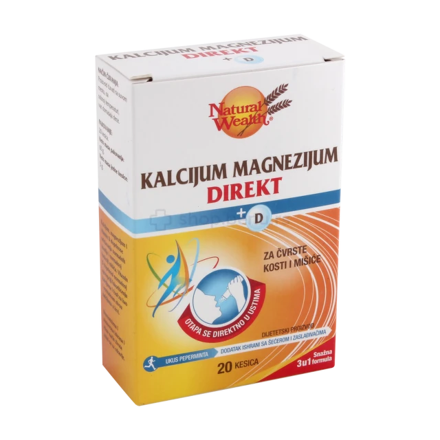 Natural Wealth Kalcijum magnezijum direkt + D 20 kesica