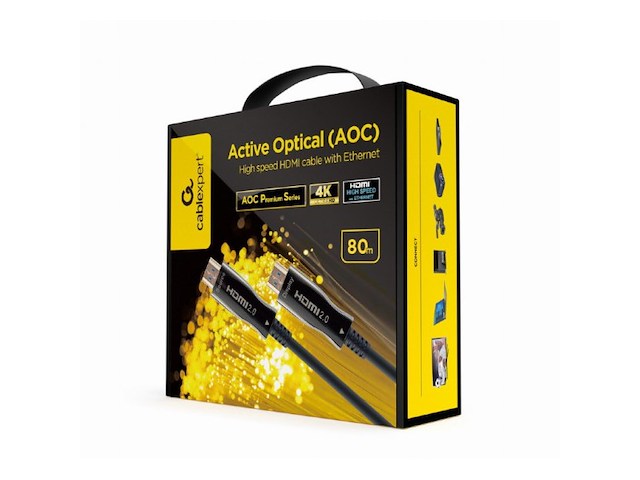 CCBP-HDMI-AOC-80M-02 Gembird Active Optical (AOC) High speed HDMI cable with Ethernet Premium 80m