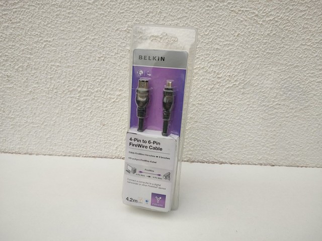 Belkin Premium FireWire 4-pin to 6-pin 4.2m