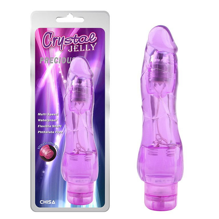 Ljubicasti Vibrator 20cm Precious Purple