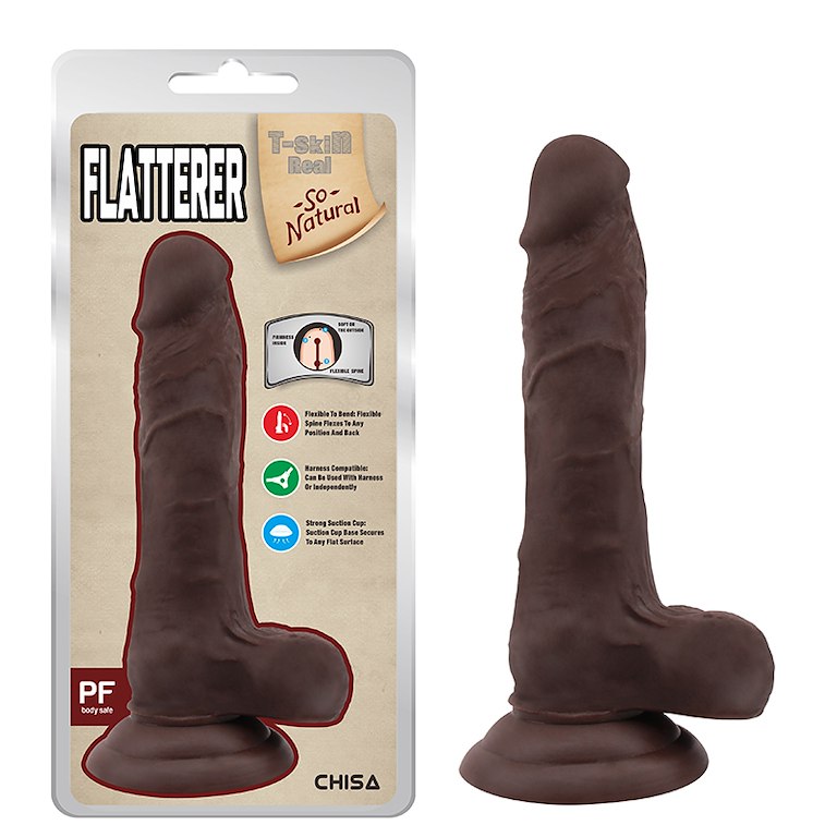 Mekani dildo sa testisima 19cm Flatterer