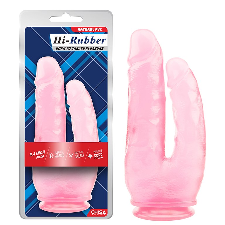 Roze dildo za duplu penetraciju 25cm