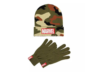 Marvel - Men's Core Logo Giftset (Beanie &amp; Knitted Gloves)