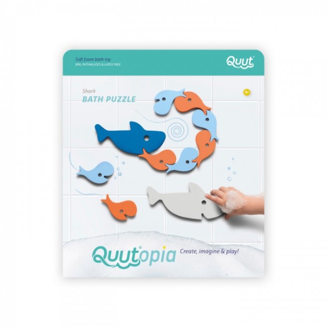 Quut - Bath puzzle Sharks - igračka za kupanje