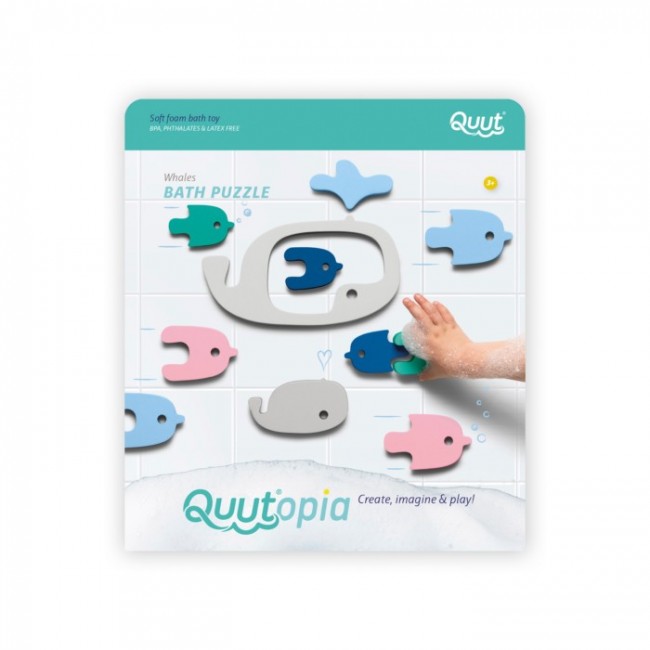 Quut - Bath puzzle Whales - igračka za kupanje