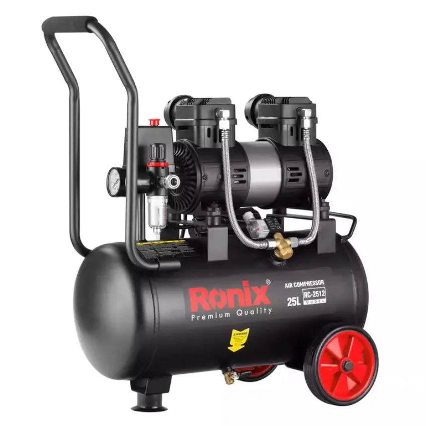 VAZDUŠNI KOMPRESOR SILENT 25L 1.8HP OIL FREE RC-2512 CB 8BAR/100L/MIN 71dB RONIX