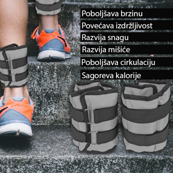 TEGOVI ZA NOGE EXPERIENCE FITNESS - 2X0,5 KG