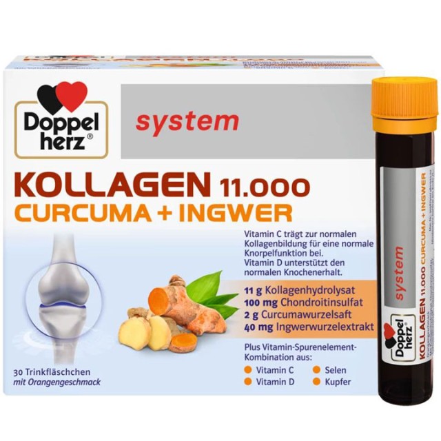 DOPPELHERZ SYSTEM KOLAGEN 11.000 KURKUMA + ĐUMBIR - Preparat za zdravlje i vitalnost