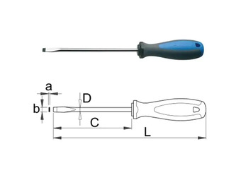 Odvijač TBI pljosnati 605TBI 0.5 x 3 UNIOR