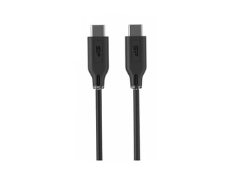 USB-C to USB-C Cable, Supports PD Charging, Up to 60W (max 3A), Black, 2m