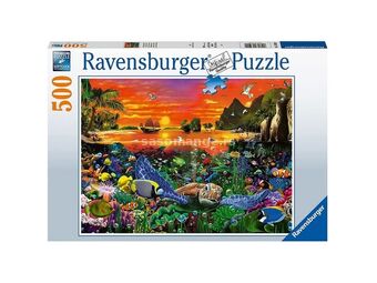 Ravensburger puzzle - Vesele kornjače - 500 delova