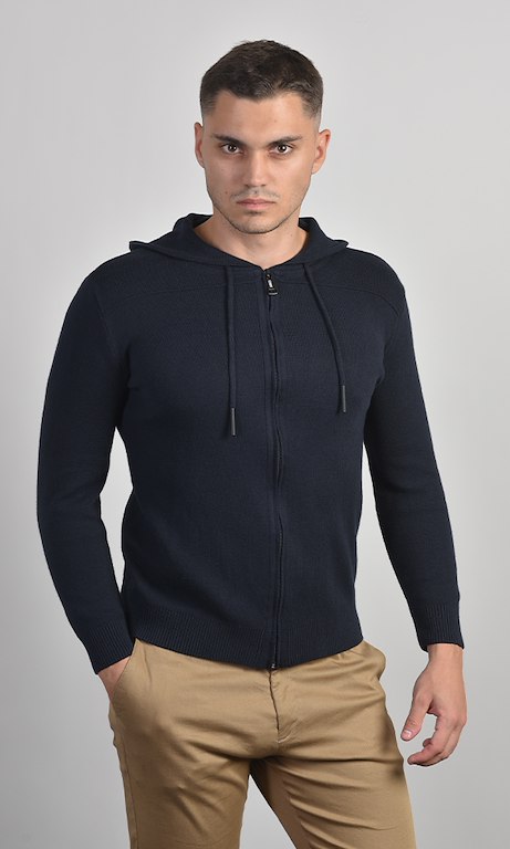 Muški zip džemper sa kapuljačom