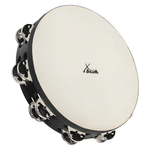 XDrum TMF10-BK 10" Tambourine with Skin