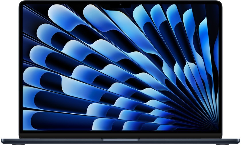 Apple MacBook Air, mqkw3cr/a, 15.3 Retina display 500nits, M2 chip 8‑core CPU, 8‑core GPU, 8GB RAM, 256GB SSD, Midnight, laptopID EK000546320