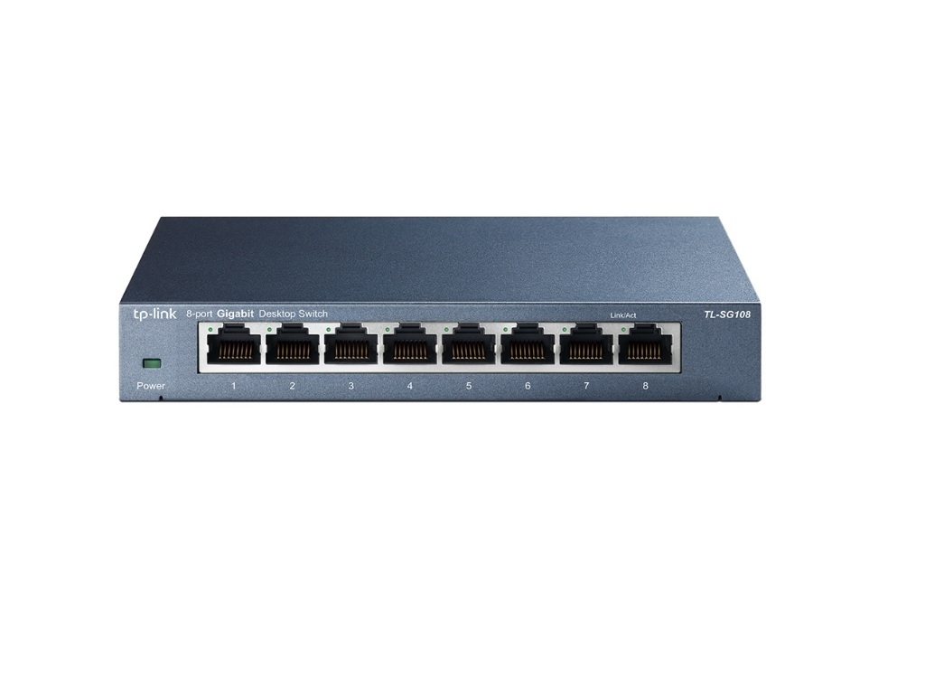 Switch TP-LINK TL-SG108 Gigabit/8x RJ45/10/100/1000Mbps/Desktop metalno kucisteID EK000572813