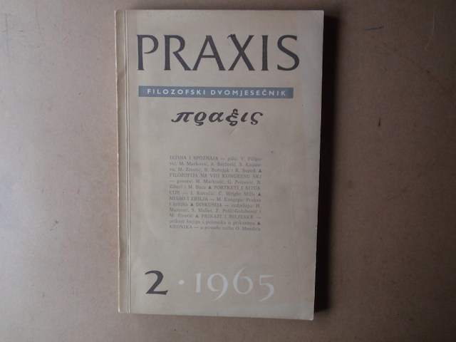 PRAXIS FILOZOFSKI ČASOPIS  2 / 1965