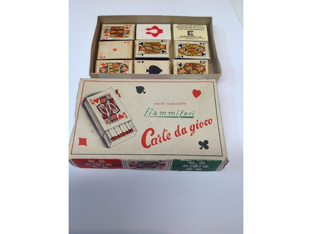 Kolekcija šibica / karte za igru / Italy. Iz 1950-60.g.