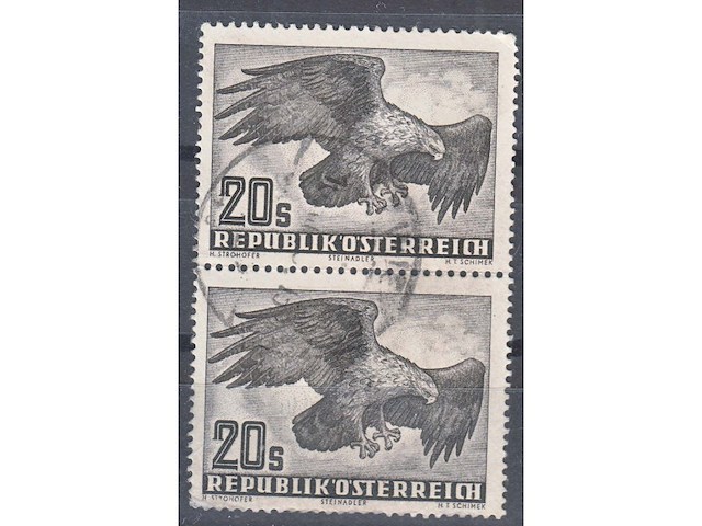 Austrija 1952 Avionske marke Ptice u paru