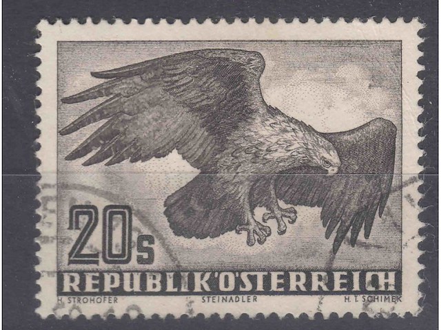 Austrija 1952 Avionska marka Ptice raspar