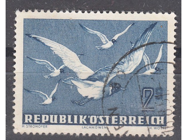 Austrija 1950 Avionska marka Ptice raspar