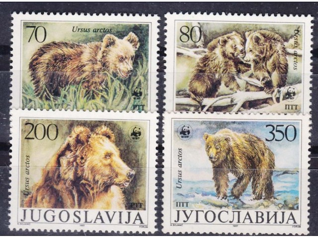 Jugoslavija 1988 Fauna Medvedi serija **