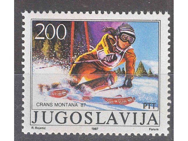 Jugoslavija 1987 Sport Skijanje singl marka **