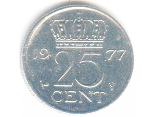 Holandija 25 cent 1977 aUNC