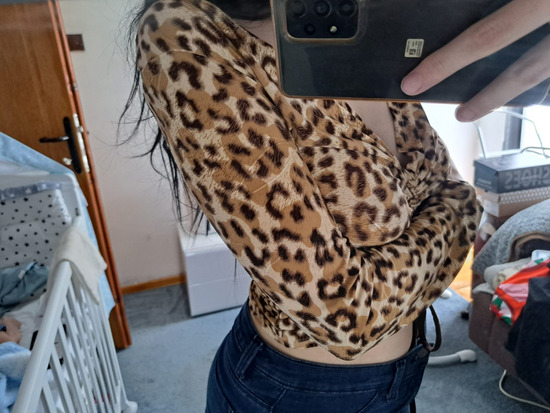 Leopard print krop dugi rukavi, rasprodaja