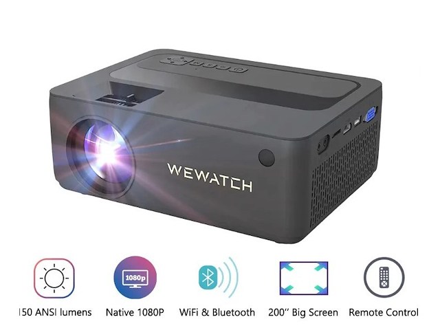 Projektor WEWATCH V10 Pro - 150 ANSI lumena, bluetooth