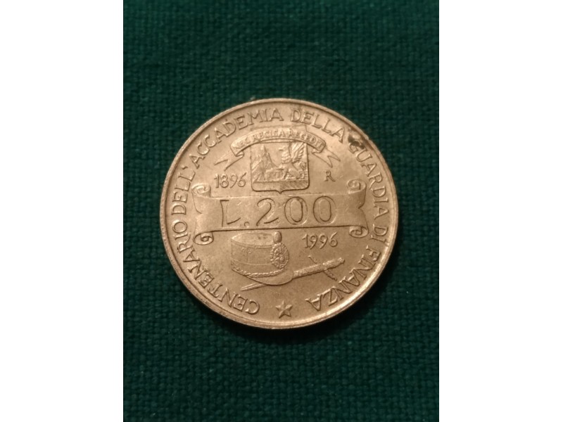 200 lire 1896-1996 italija jubilarna