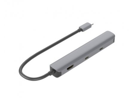 E-GREEN Adapter USB 3.1 tip C (M) - HDMI+ 2X USB 3.0 + 2X Tip C + RJ45 (F)