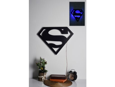 WALLXPERT Zidna lampa Superman Blue