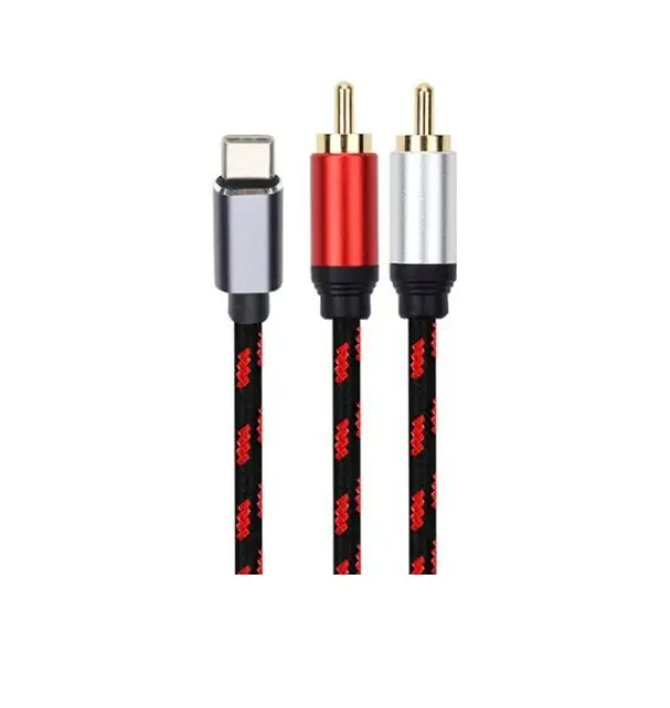 Xwave Kabl Tip C, 1,5m, 2 RCA, TV-AV, Crveno-Crni