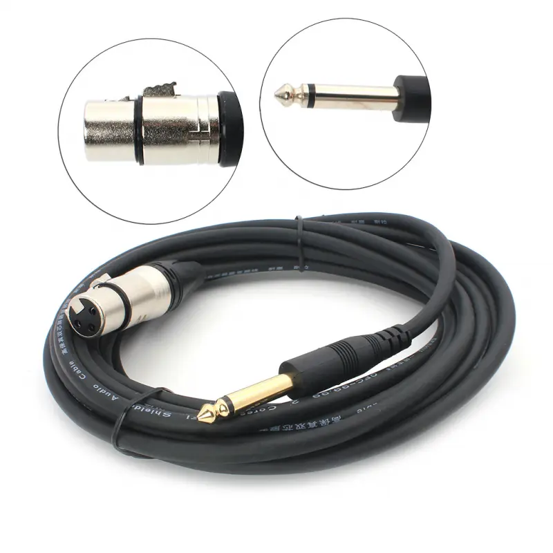 JWD-AU20 Mikrofonski kabl XLR na 6.3mm, 5m, Crni