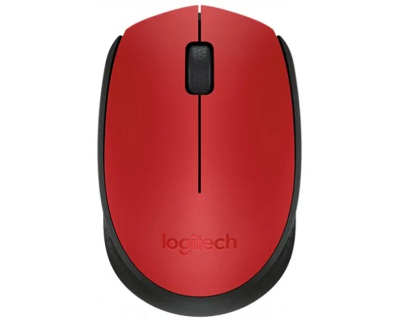 Logitech M171 Miš, Bežični, Crveni