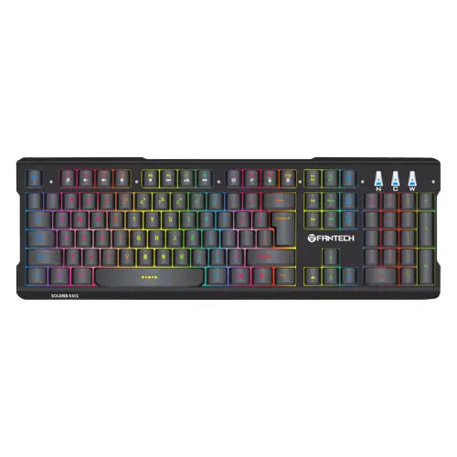 FANTECH K612 Membranska tastatura Soldier, US, Žično povezivanje, Gaming, RGB, Crna