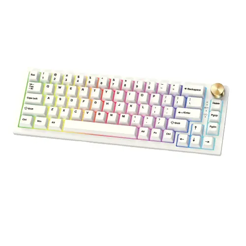 FANTECH MK858 Mehanička tastatura Maxfit67, Gaming, Žično i bluetooth povezivanje, RGB, Beli Switch, Bela