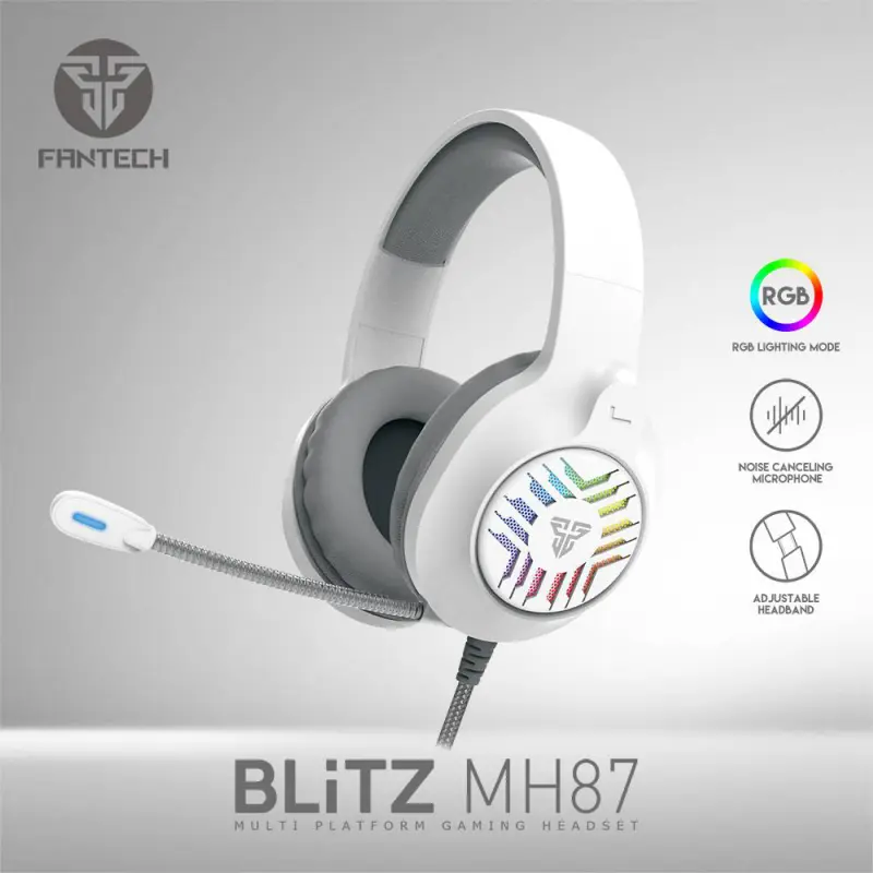 FANTECH MH87 Blitz Space Edition Gaming slušalice sa mikrofonom, Žično povezivanje, Bela