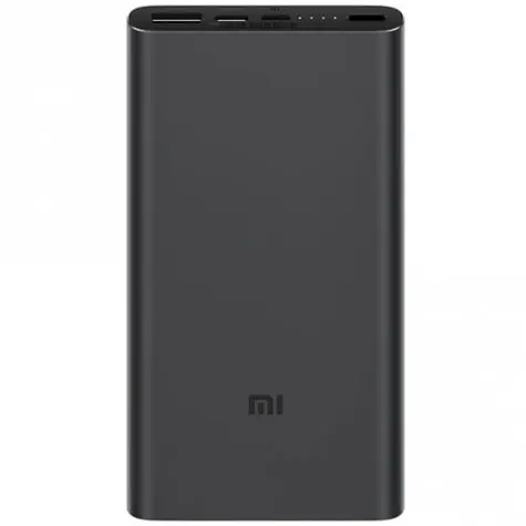 Xiaomi Mi Eskterna baterija, 18 W, Brzo punjenje, Crna