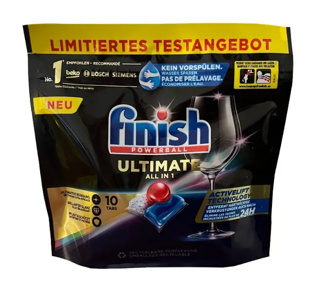 FINISH Tablete za mašinsko pranje posuđa Ultimate Powerball All in 1 10/1