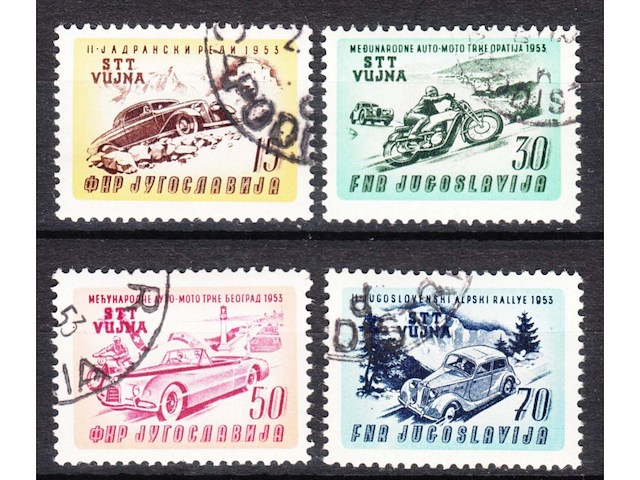 Jugoslavija Trst Zona B (VUJA) 1953 auto-moto sport