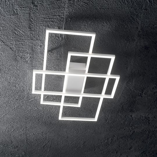 IDEAL LUX plafonjera FRAME PL RETTANGOLO BIANCO – 230726