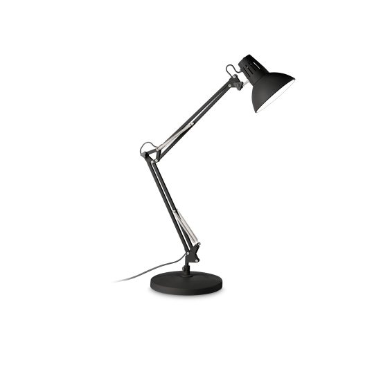 IDEAL LUX stona lampa WALLY TL1 TOTAL BLACK – 265278